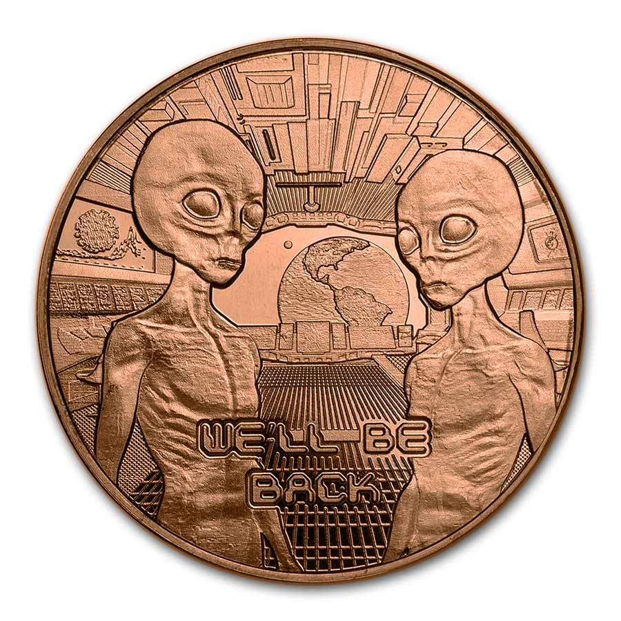 1oz Copper Coin - Aliens "We'll be Back" – US Marc Gebauer