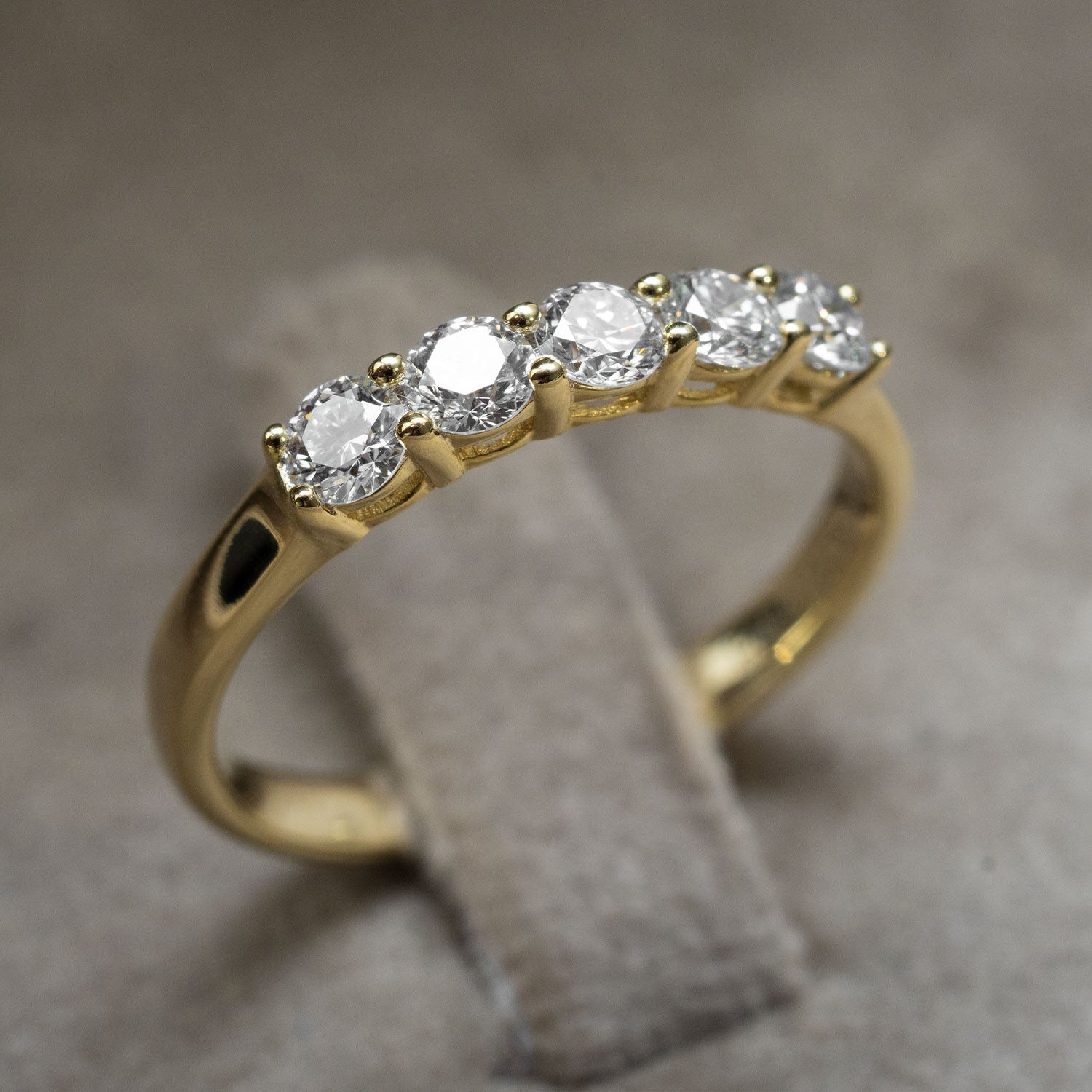 Ring 5 stones 750 yellow gold 5 brilliants 0.50ct. – US Marc Gebauer